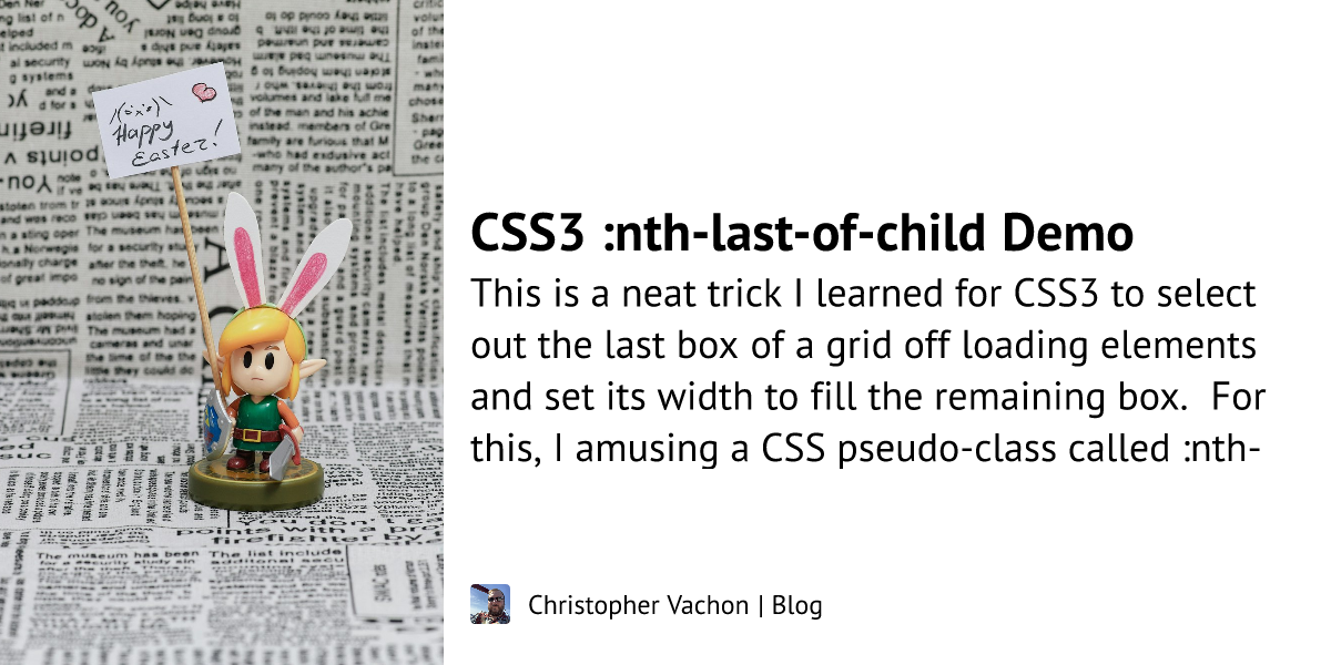 CSS3 :nth-last-of-child Demo | Christopher Vachon