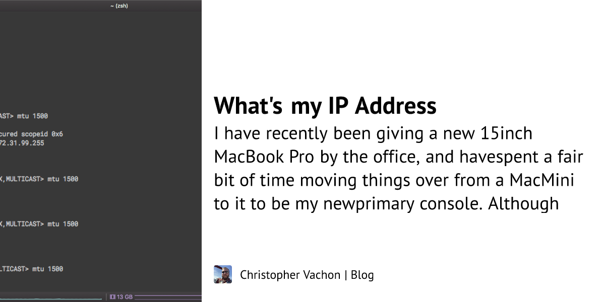 Whats My Ip Address Christopher Vachon